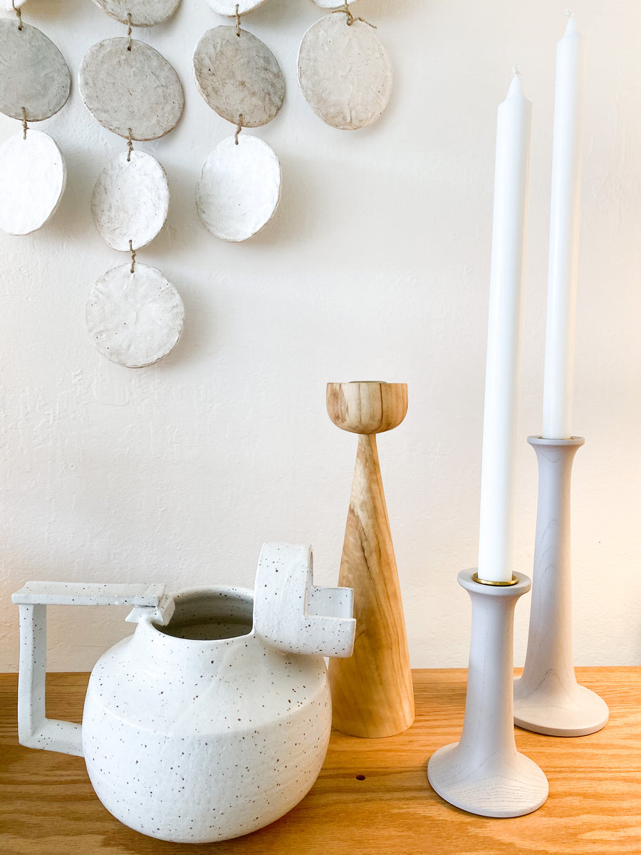 WHITE CERAMIC DISC WALL SCULPTURE – Super Simple